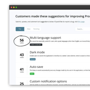 Feature Upvote - Product Feedback Tool with User Voting