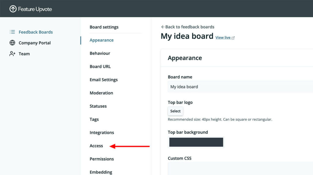 Create an online idea board with Feature Upvote