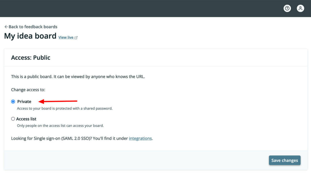 Create an online idea board with Feature Upvote