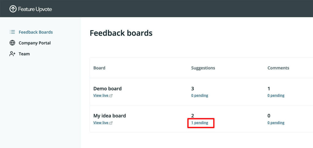 Create an online idea board with Feature Upvote