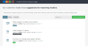 Player feedback boards for game developers — Feature Upvote