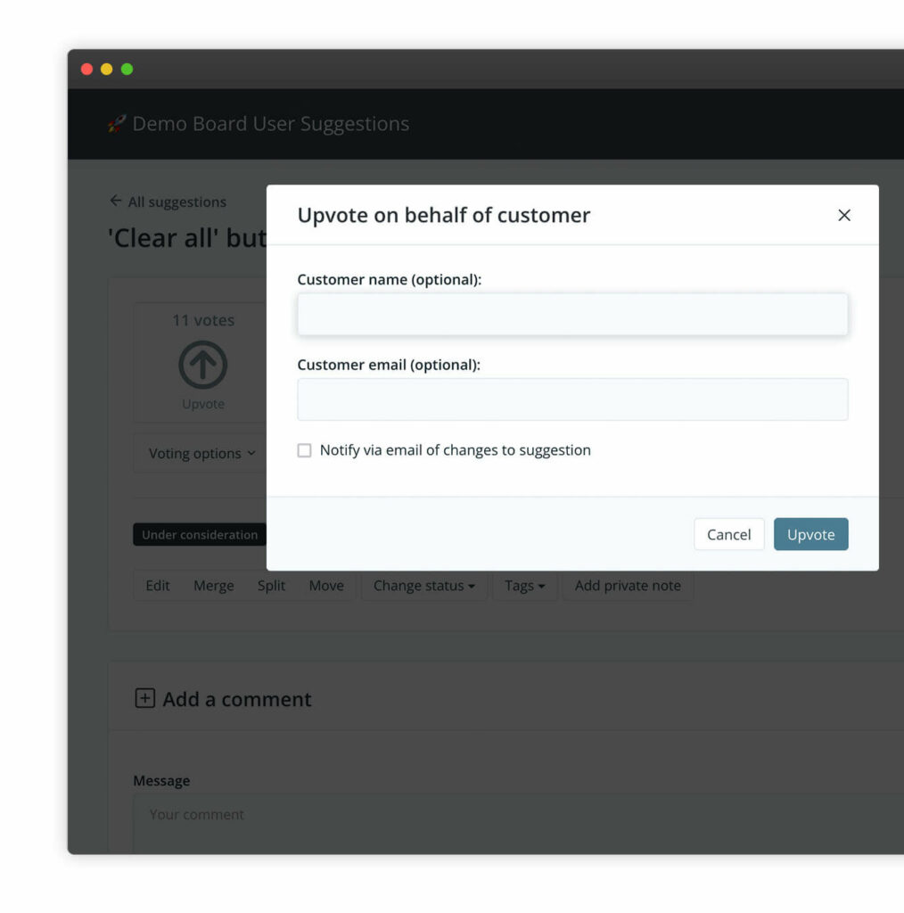 Feature Voting Tool - Feature Upvote