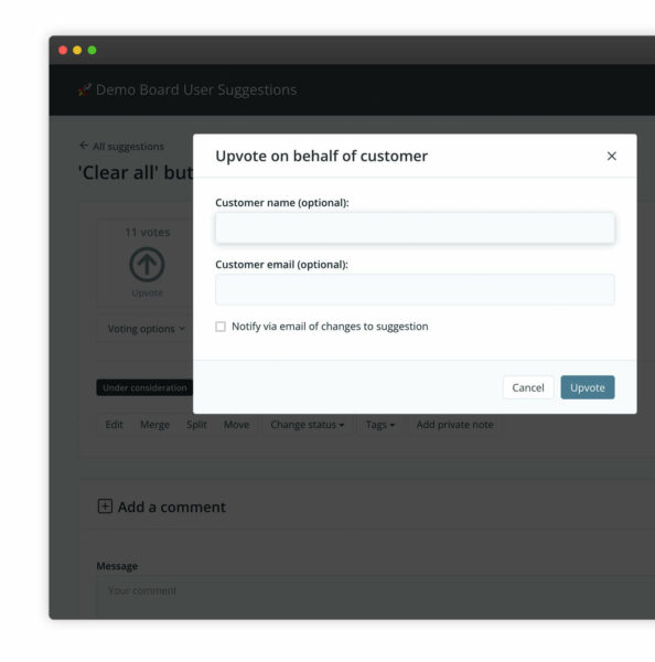 Feature Voting Tool - Feature Upvote